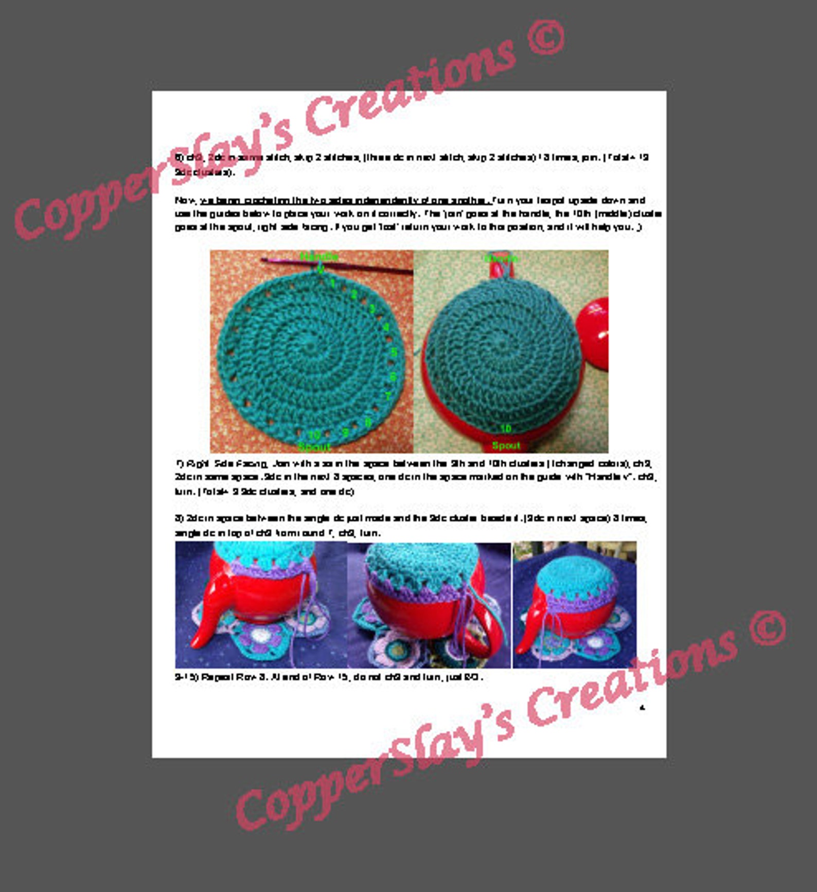 Crochet Teapot Cozy Crochet Pattern Detailed Tutorial. Instant Download ...