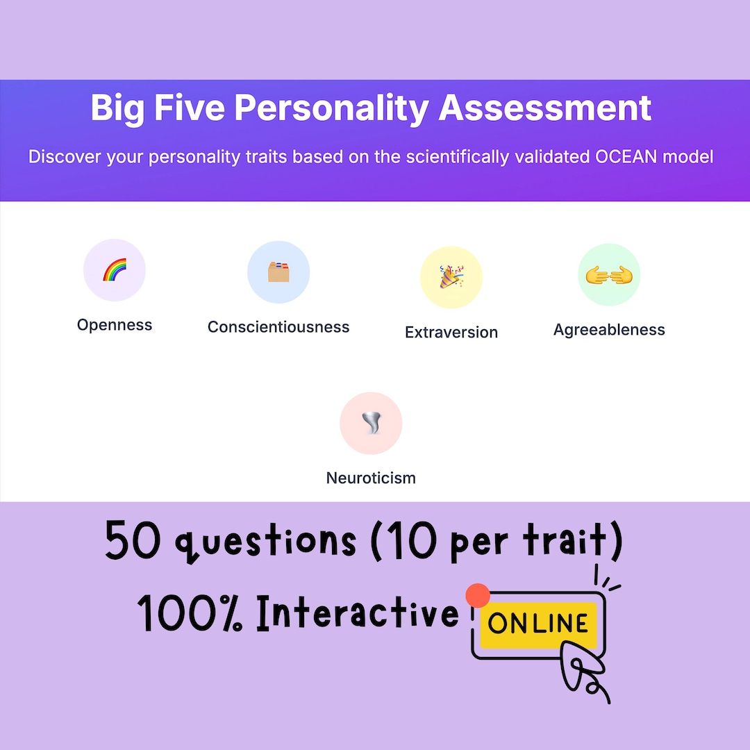 Big 5 Personality Test, Personality Quiz, Ocean Personality Test ...