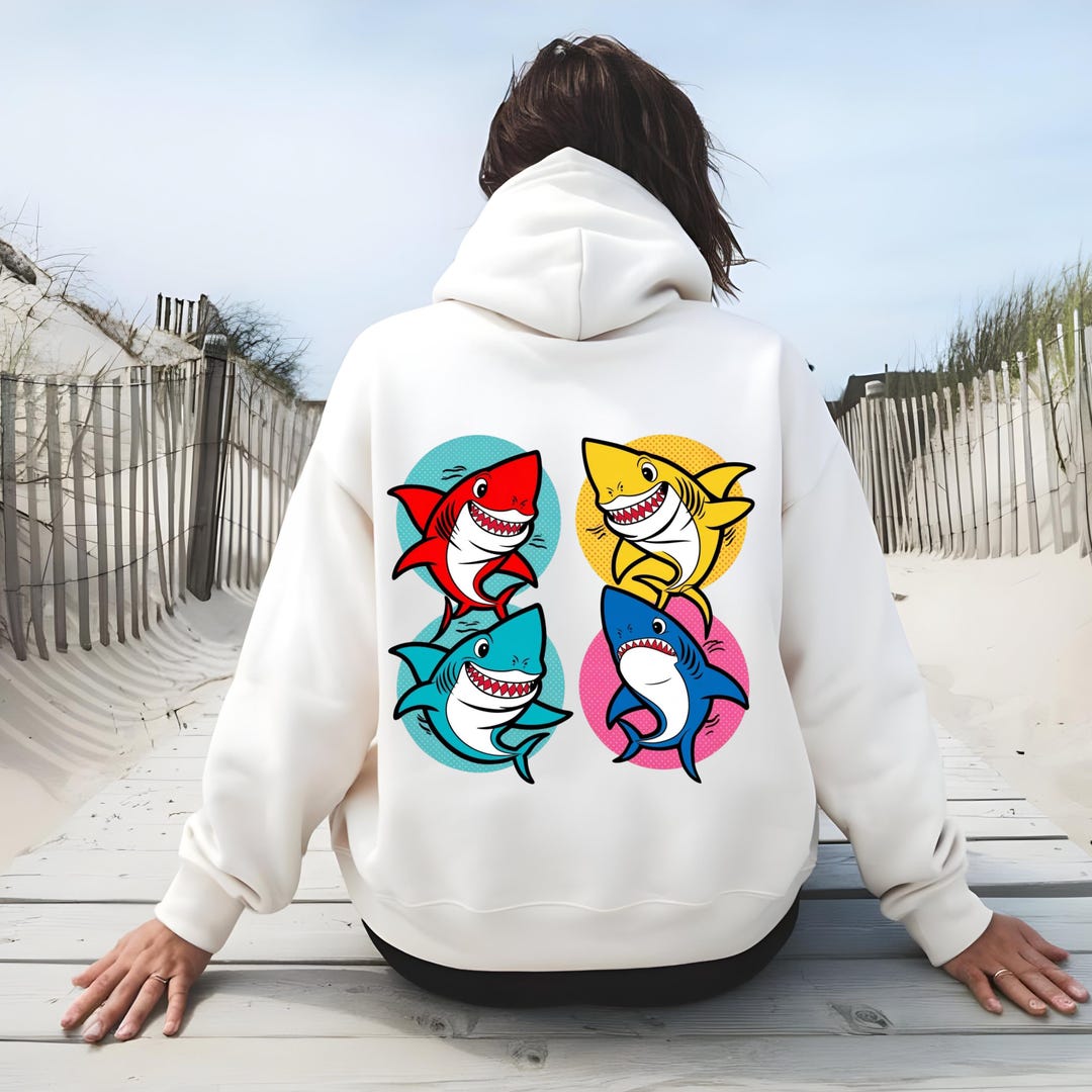 Shark Hoodie Shark Sweater Shark Sweater Women Shark Crewneck Shark ...