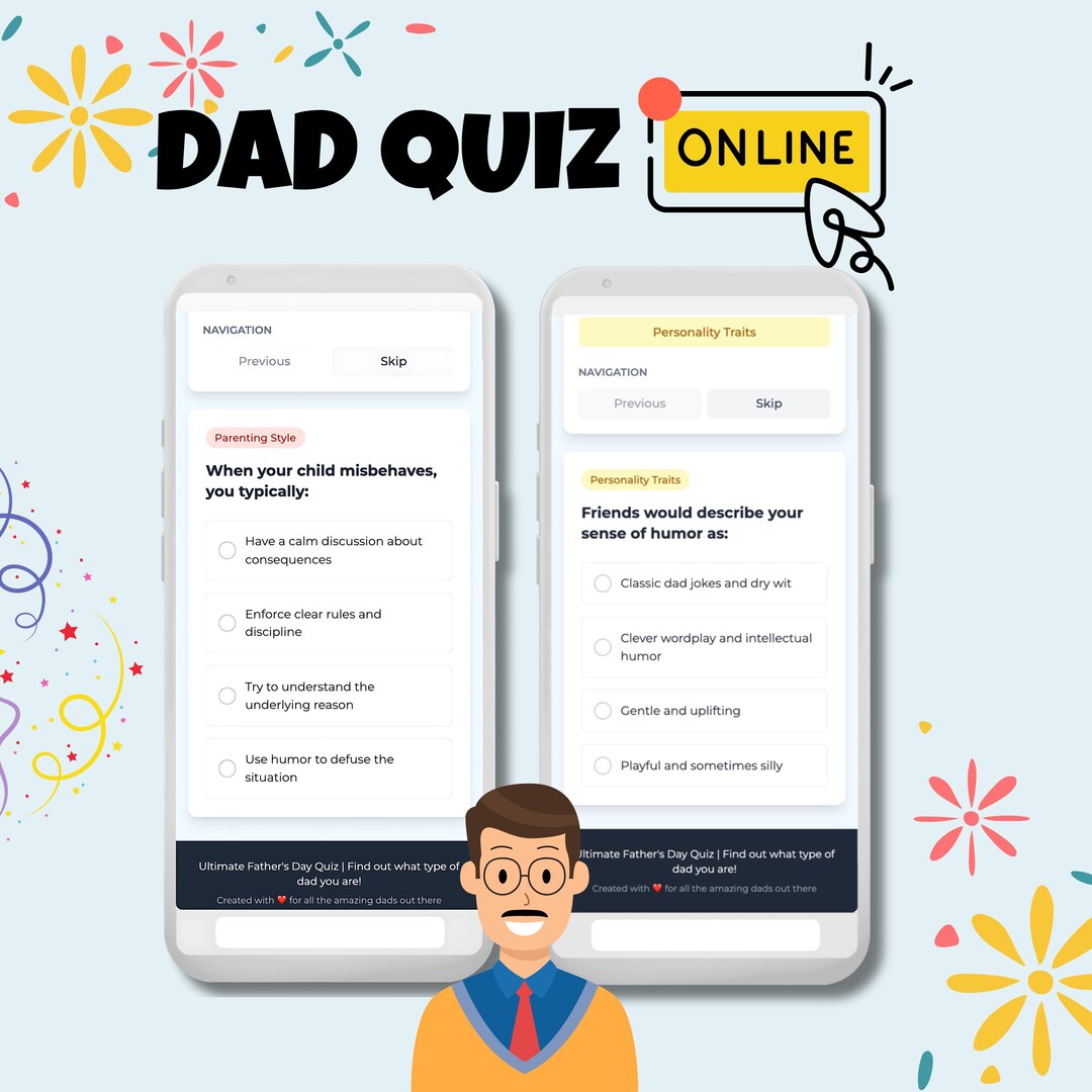 Dad Quiz, Dad Games, How Well Do You Know Your Dad?, Dad Questionnaire ...