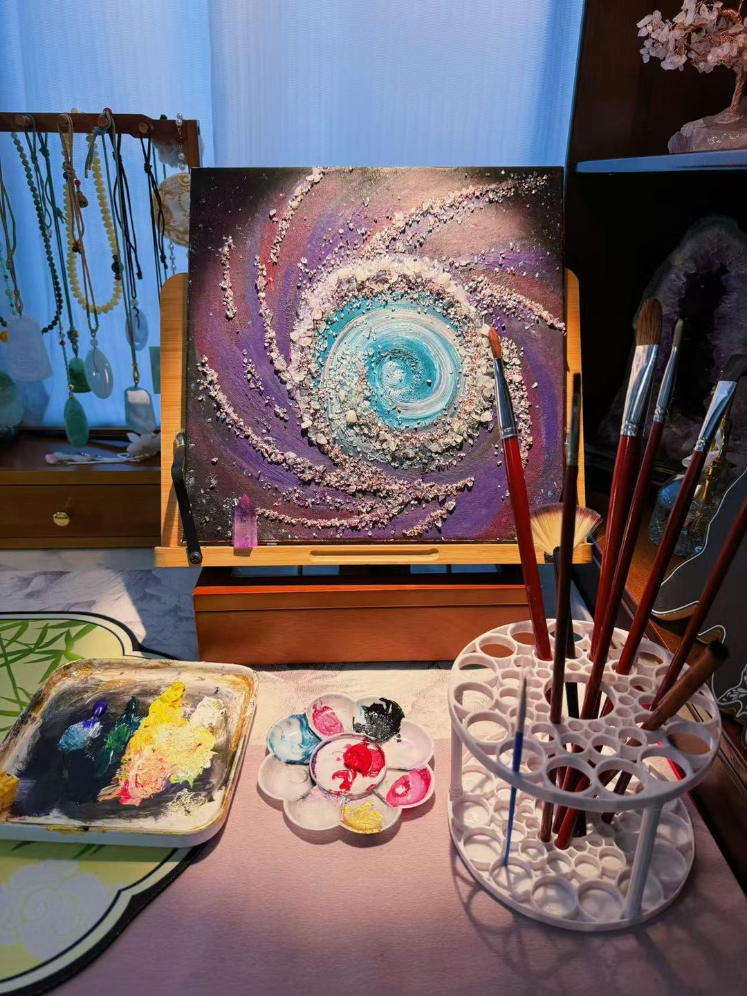 High Vibration Cosmic Energy Art - Healing Crystal Painting for ...