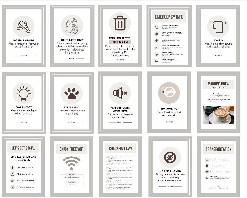 Airbnb & Host Printable Signs - Etsy