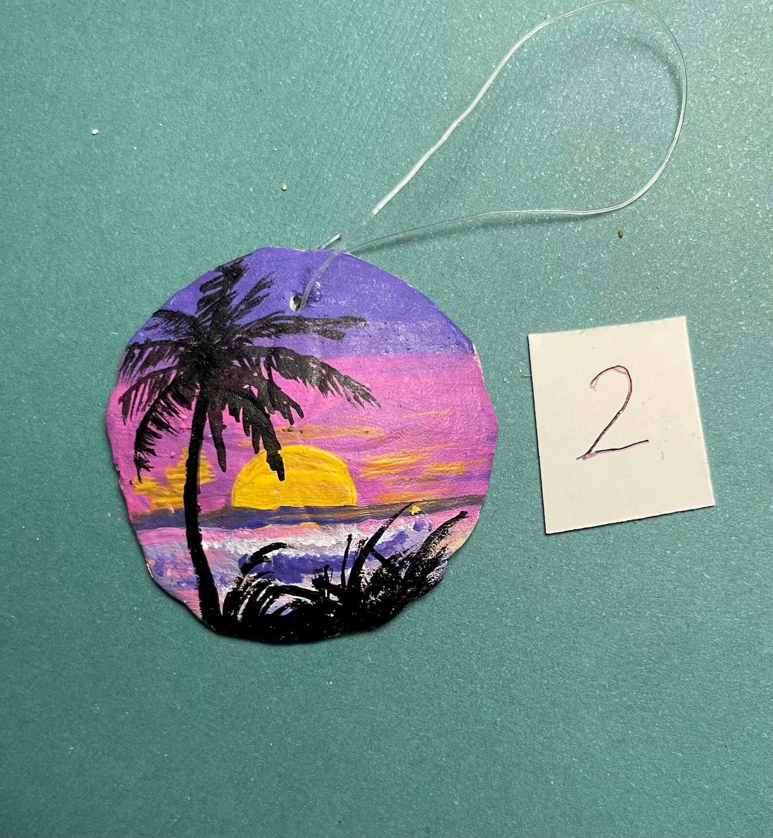 Sand Dollar With Painted Beach or Ocean Scene . Gift for the Ocean ...