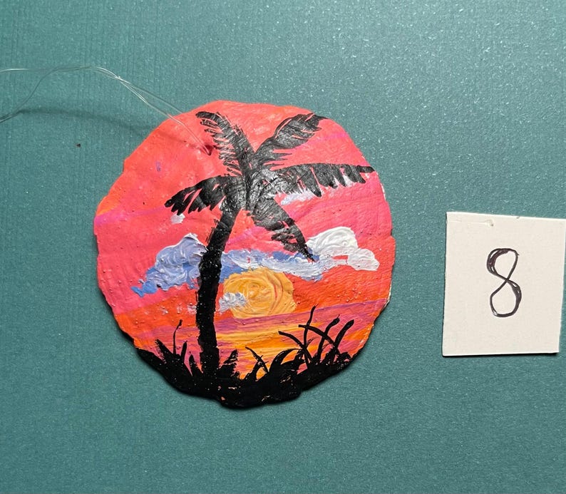 Sand Dollar With Painted Beach or Ocean Scene . Gift for the Ocean ...