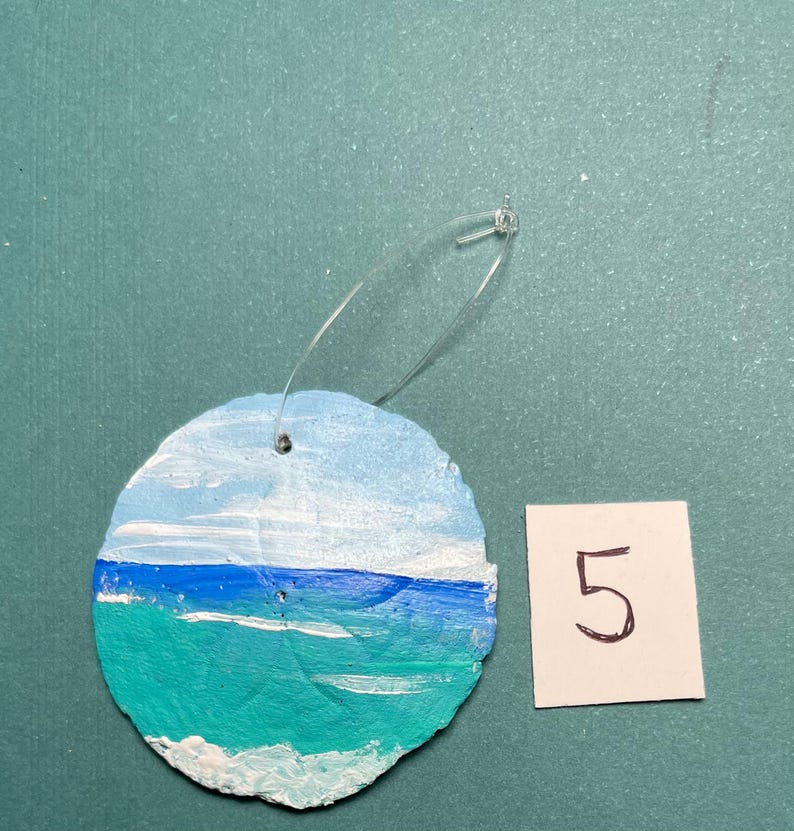 Sand Dollar With Painted Beach or Ocean Scene . Gift for the Ocean ...