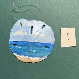 Sand Dollar With Painted Beach or Ocean Scene . Gift for the Ocean ...