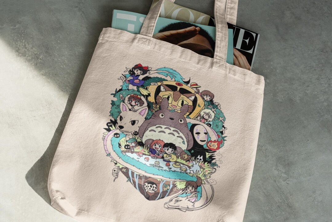 Ghibli Tote Bag Cotton Canvas Tote Bag Totoro Bag Studio Ghibli ...