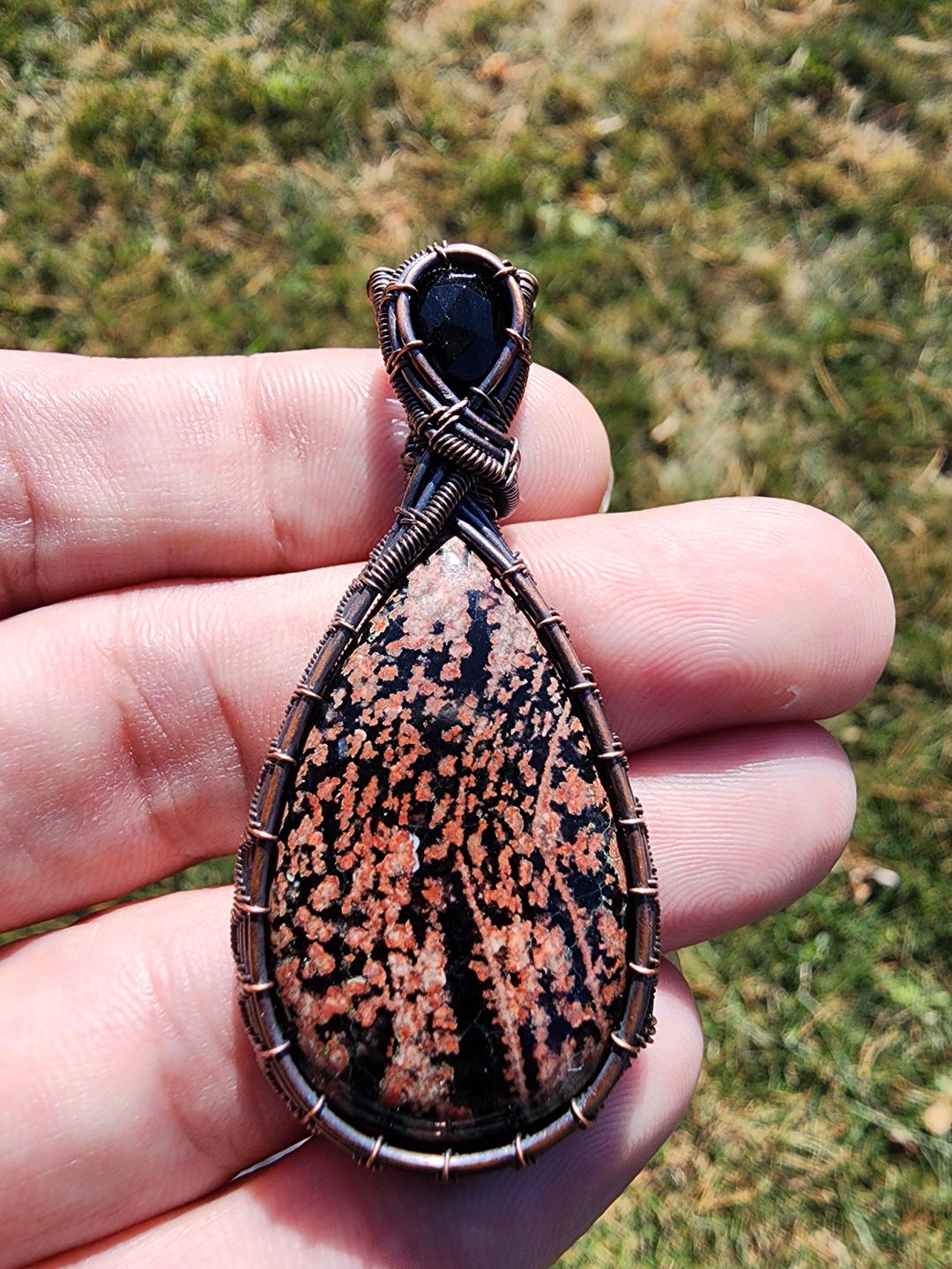 Firework Obsidian and Black Tourmaline - Etsy