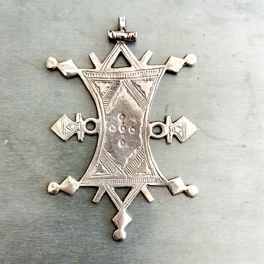 Large Tuareg Agadez Cross Pendant, Agadez Compass, Large, Ethnic ...