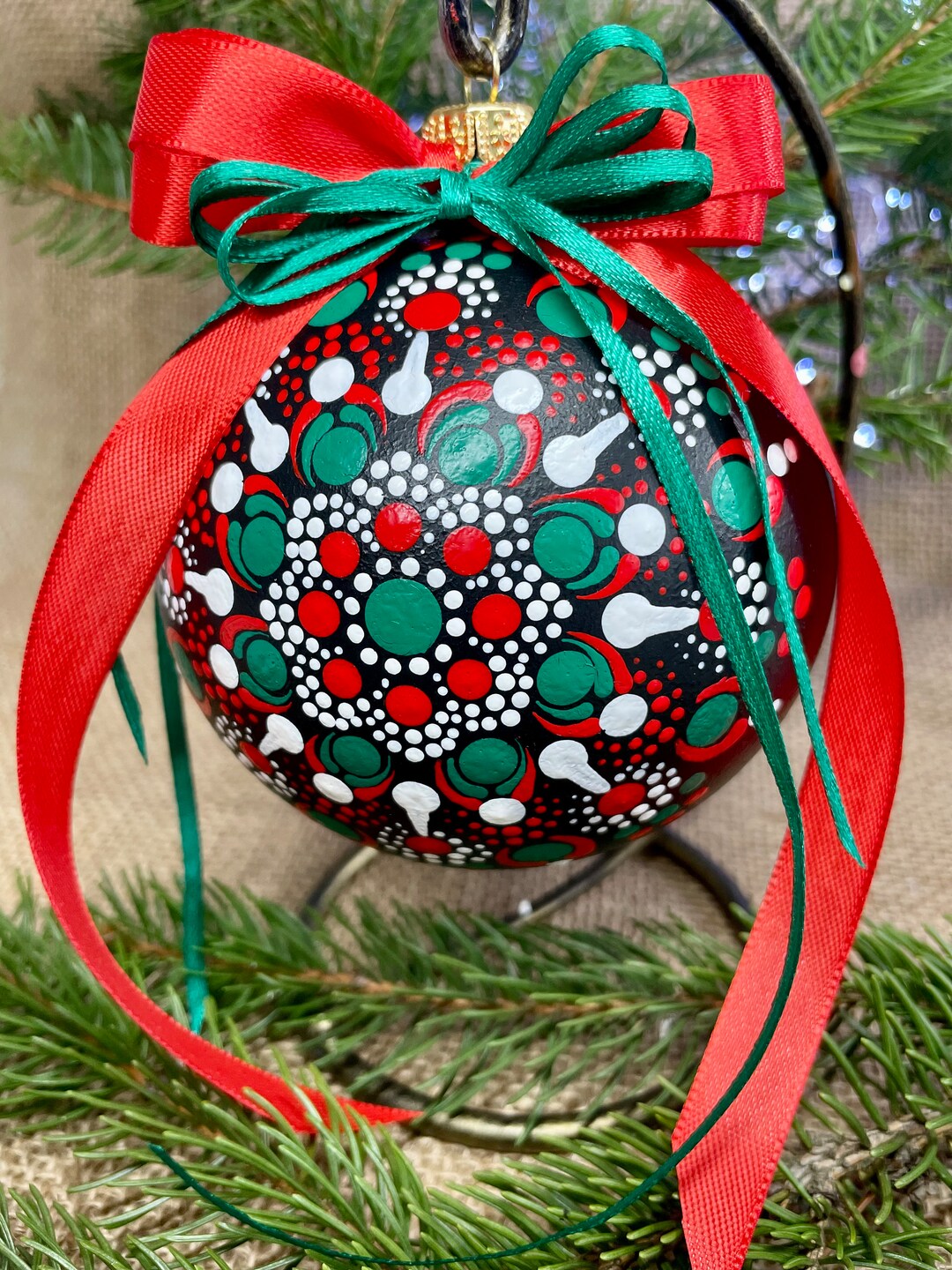 Christmas Ornament Hand Painted - Etsy