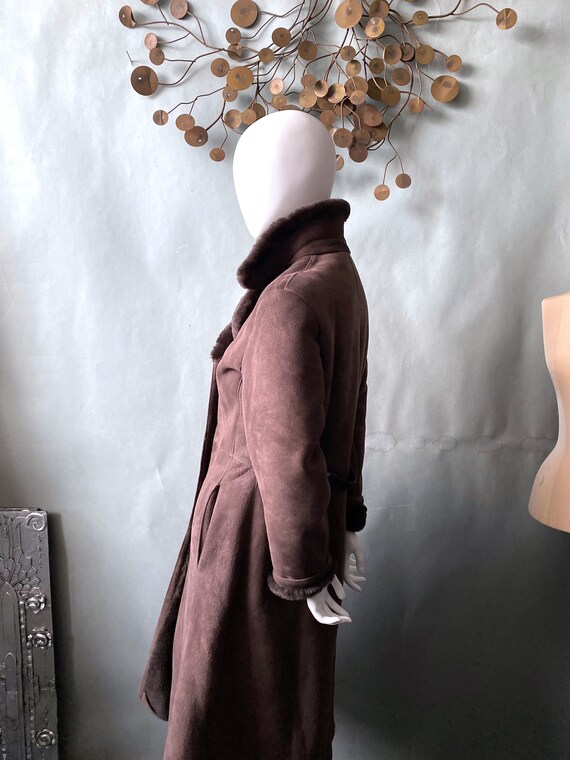 Vintage Jet Set 70s Shearling Coat Sawyer of Napa Lea… - Gem