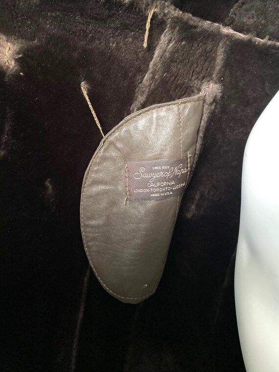 Vintage Jet Set 70s Shearling Coat Sawyer of Napa Lea… - Gem