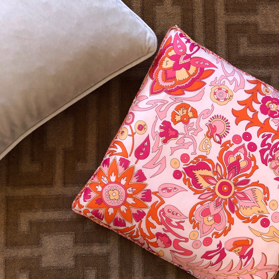 Vintage EMILIO PUCCI Wildly Patterned Decorative Pillow / Rare Fashion ...