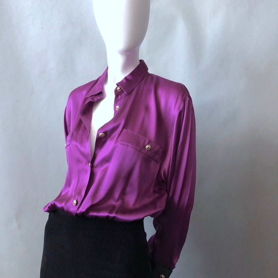 Vintage 1980s Ribelle Italy Purple Silk & Velvet Skirt Cocktail Dress ...