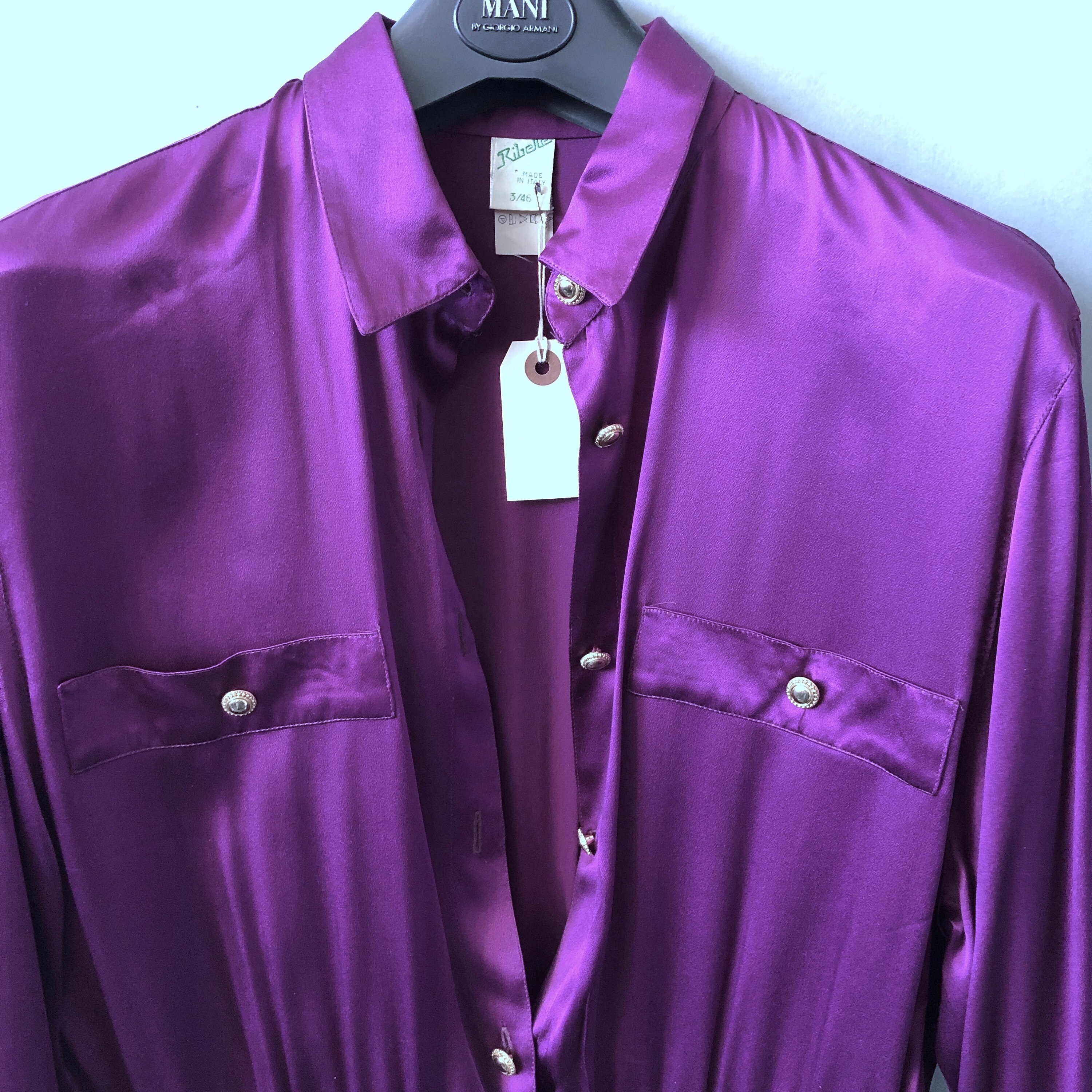 Vintage 1980s Ribelle Italy Purple Silk & Velvet Skirt Cocktail Dress ...
