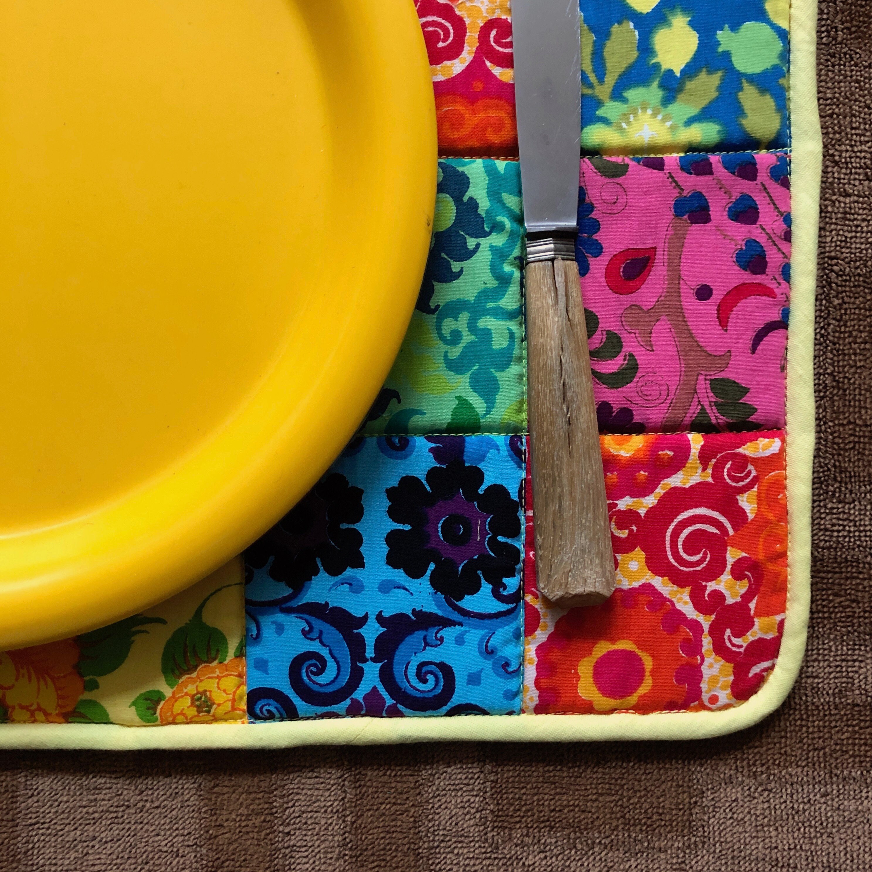 Vintage Place Mats 1970s Dead Stock Thai Batik Quilted Preppy Beach ...