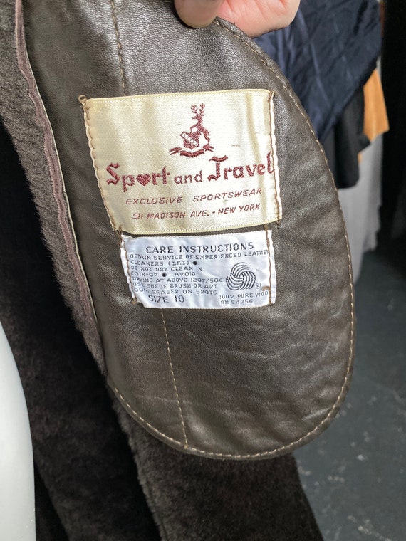 Vintage Jet Set 70s Shearling Coat Sawyer of Napa Lea… - Gem