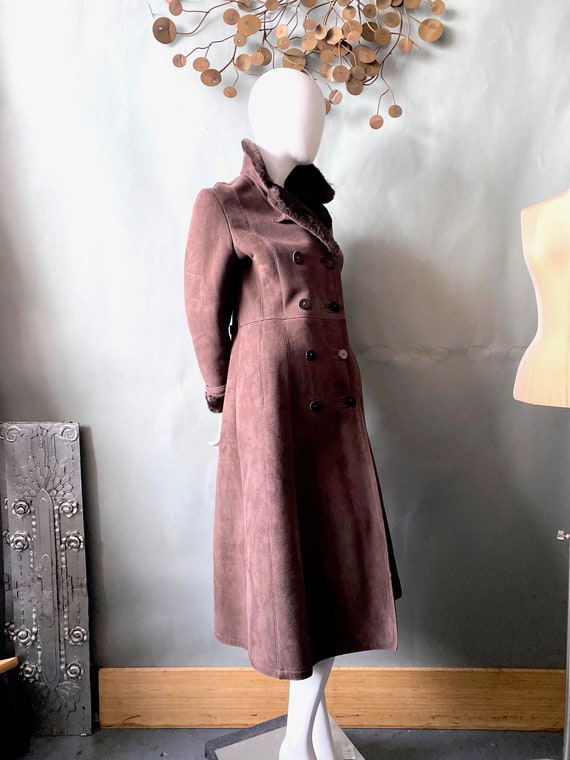 Vintage Jet Set 70s Shearling Coat Sawyer of Napa Lea… - Gem