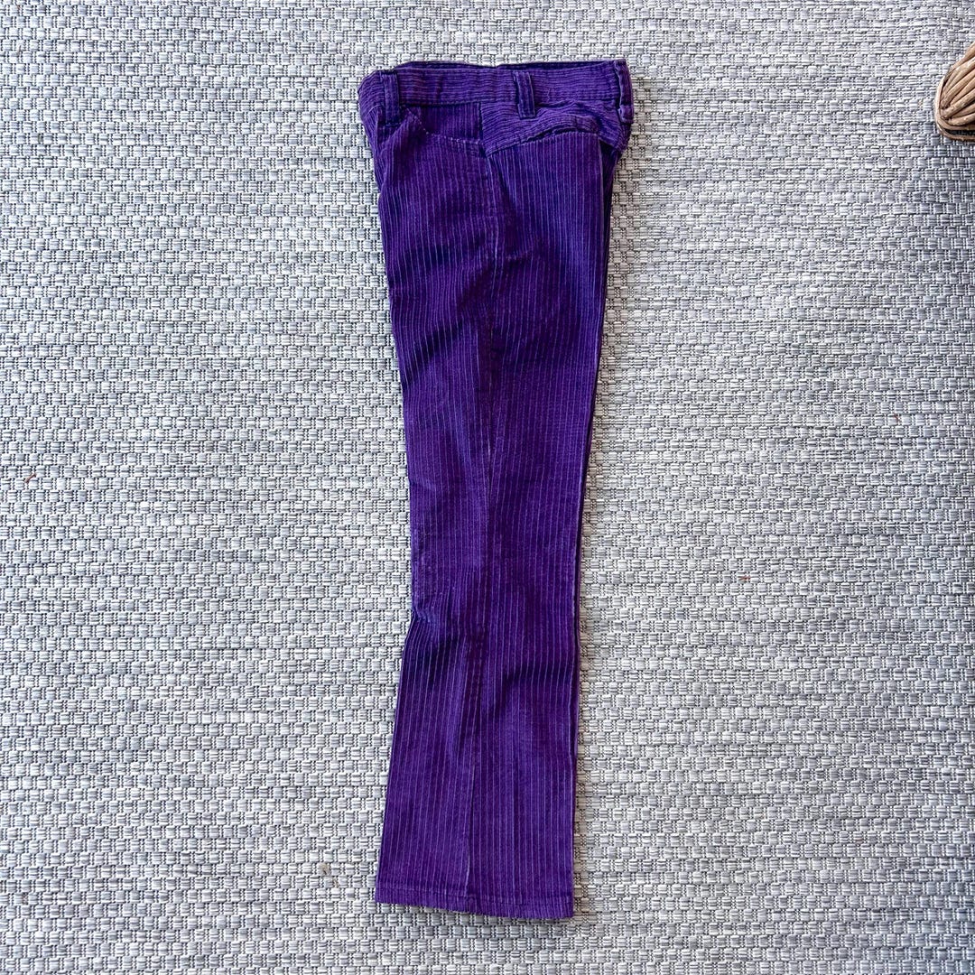 Vintage 1970s "splinters" Purple Corduroy Bell Bottoms Boys Girls Vtg ...