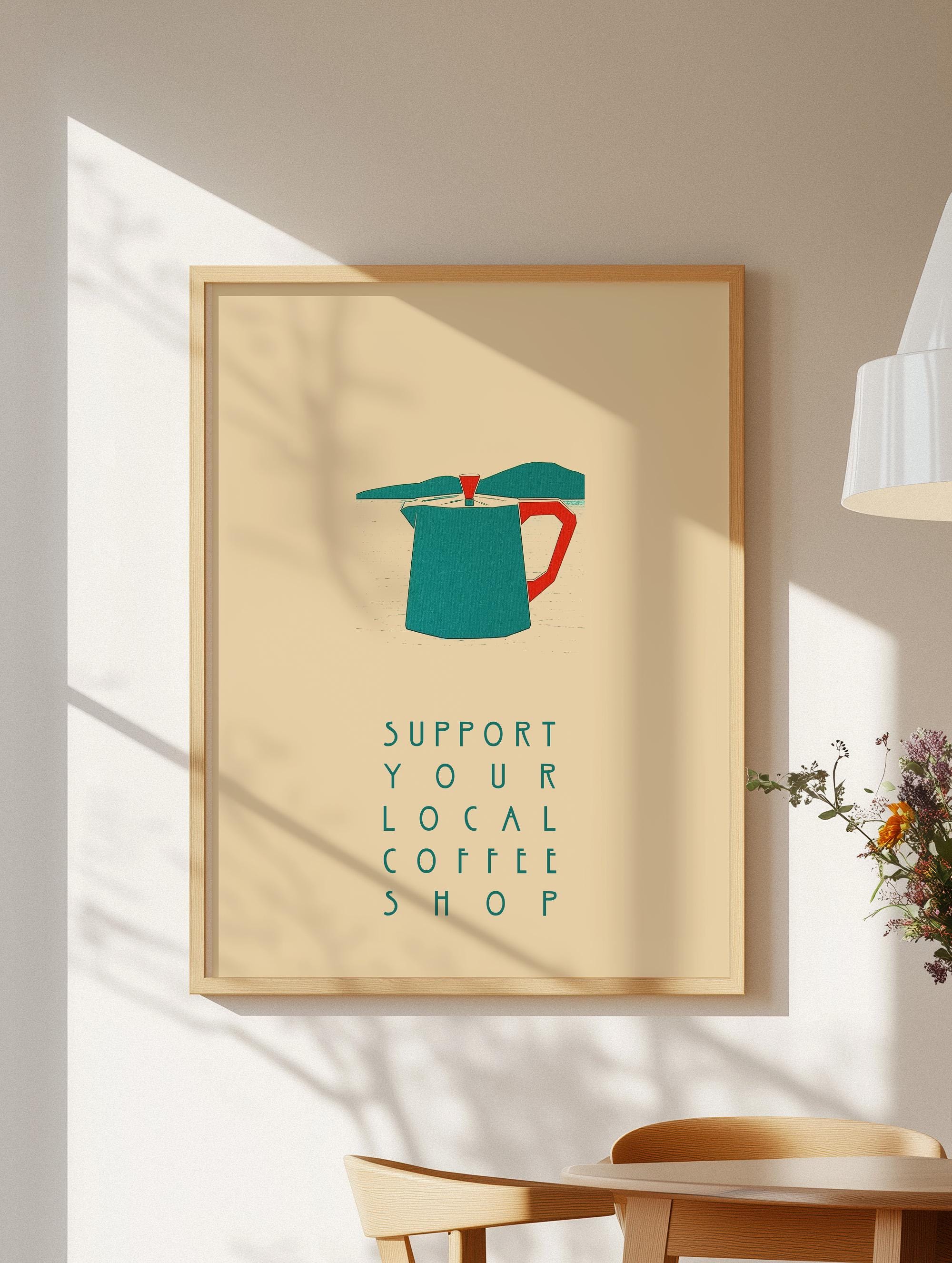 Coffee Poster – Retro Coffee Print Espresso Coffee Bar Print Vintage ...