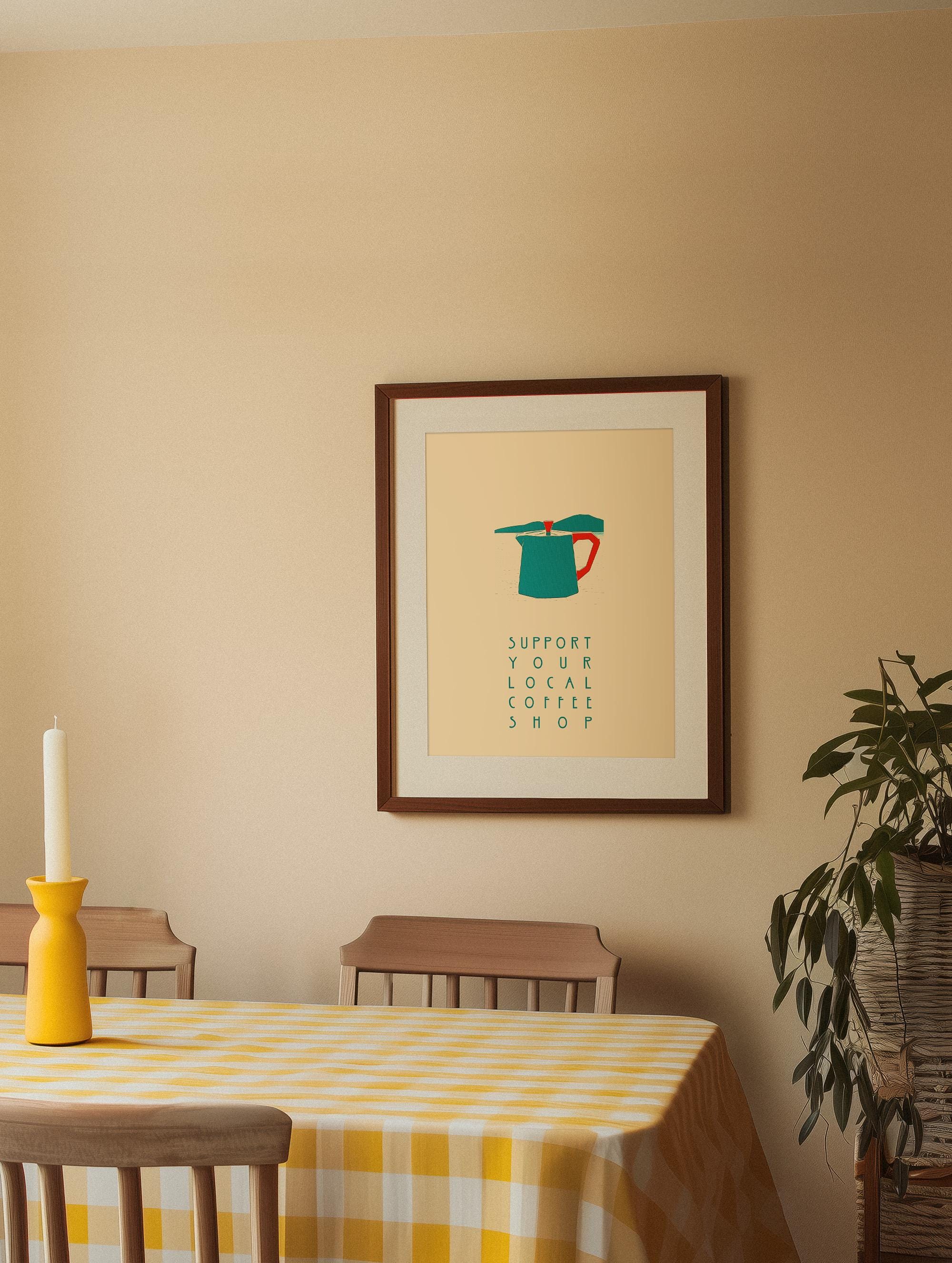 Coffee Poster – Retro Coffee Print Espresso Coffee Bar Print Vintage ...