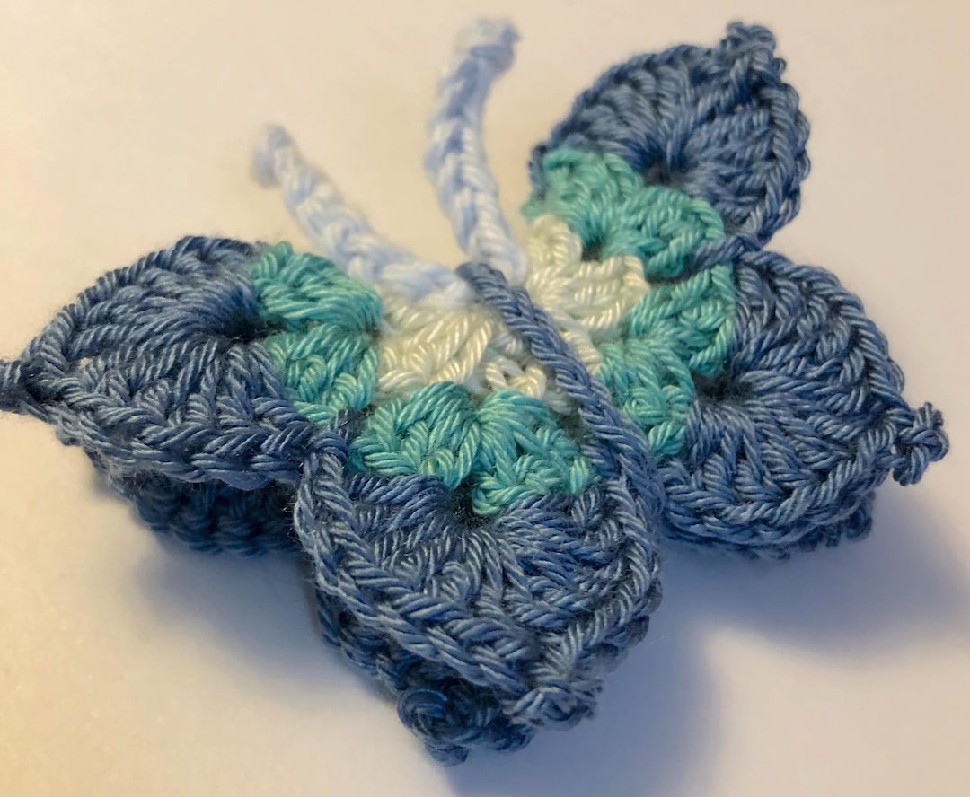Handmade Crochet Butterfly Magnet: Colorful Fridge Decor - Etsy