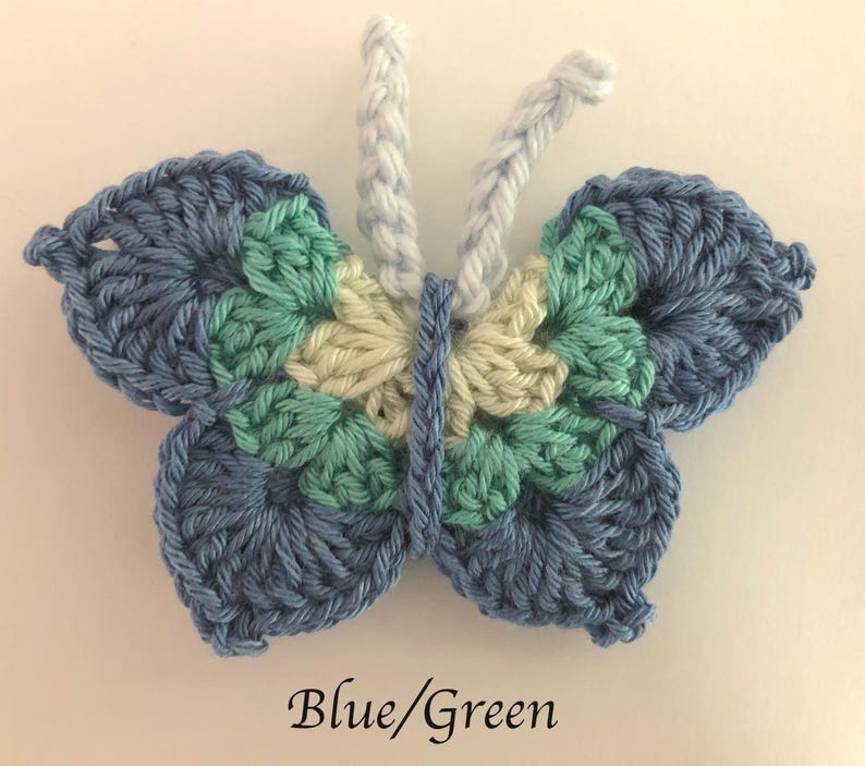 Handmade Crochet Butterfly Magnet: Colorful Fridge Decor - Etsy