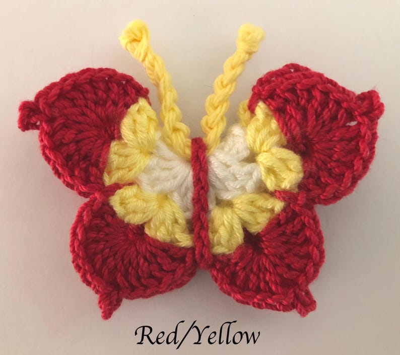 Handmade Crochet Butterfly Magnet: Colorful Fridge Decor - Etsy