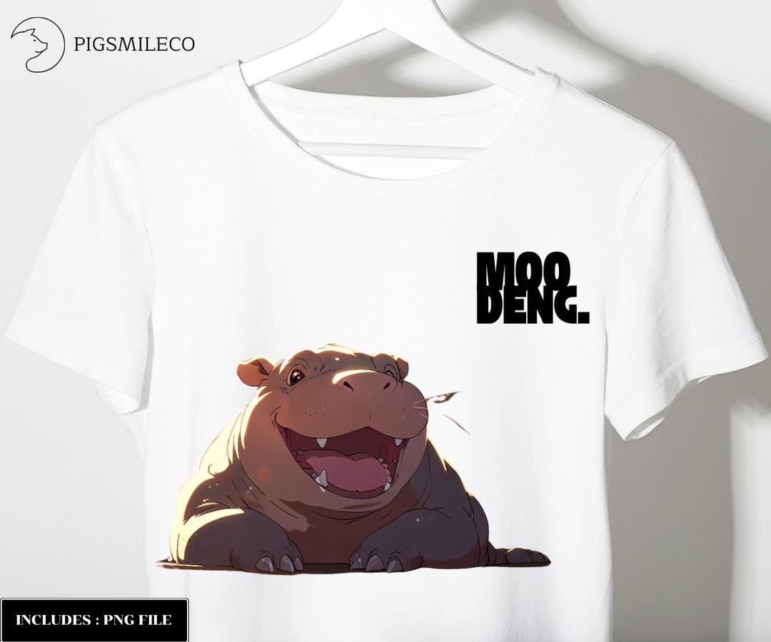 Moodeng PNG Hippo Trendy Niches Digital Download - Etsy