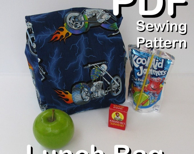 Classic LUNCH BAG Sewing Pattern PDF - Quick and Easy to Make - FREE ...