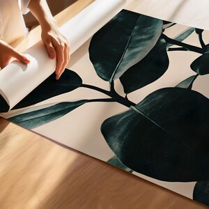 High Contrast Botanical Photography Wall Art, Green and Black Botanical ...