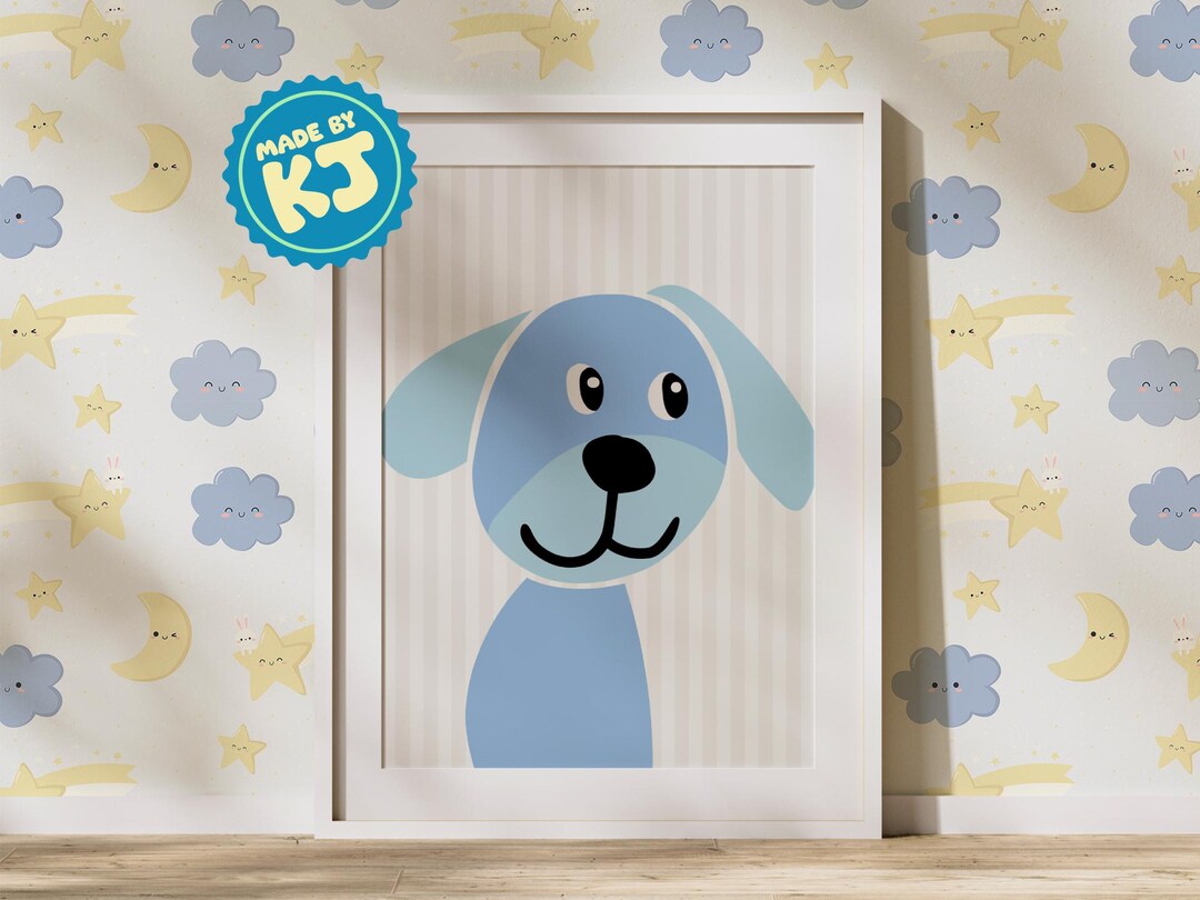 Cute Puppy Dog Printable Wall Art Download, Sweet Little Puppy Dog ...