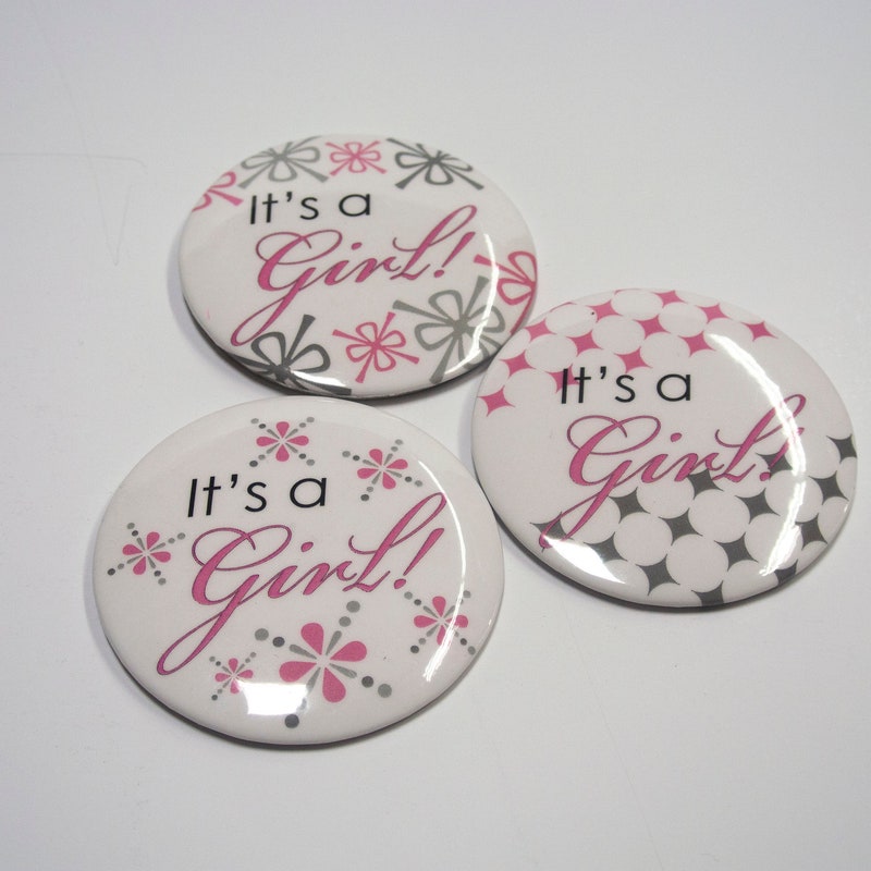 It's a Girl Button - Etsy