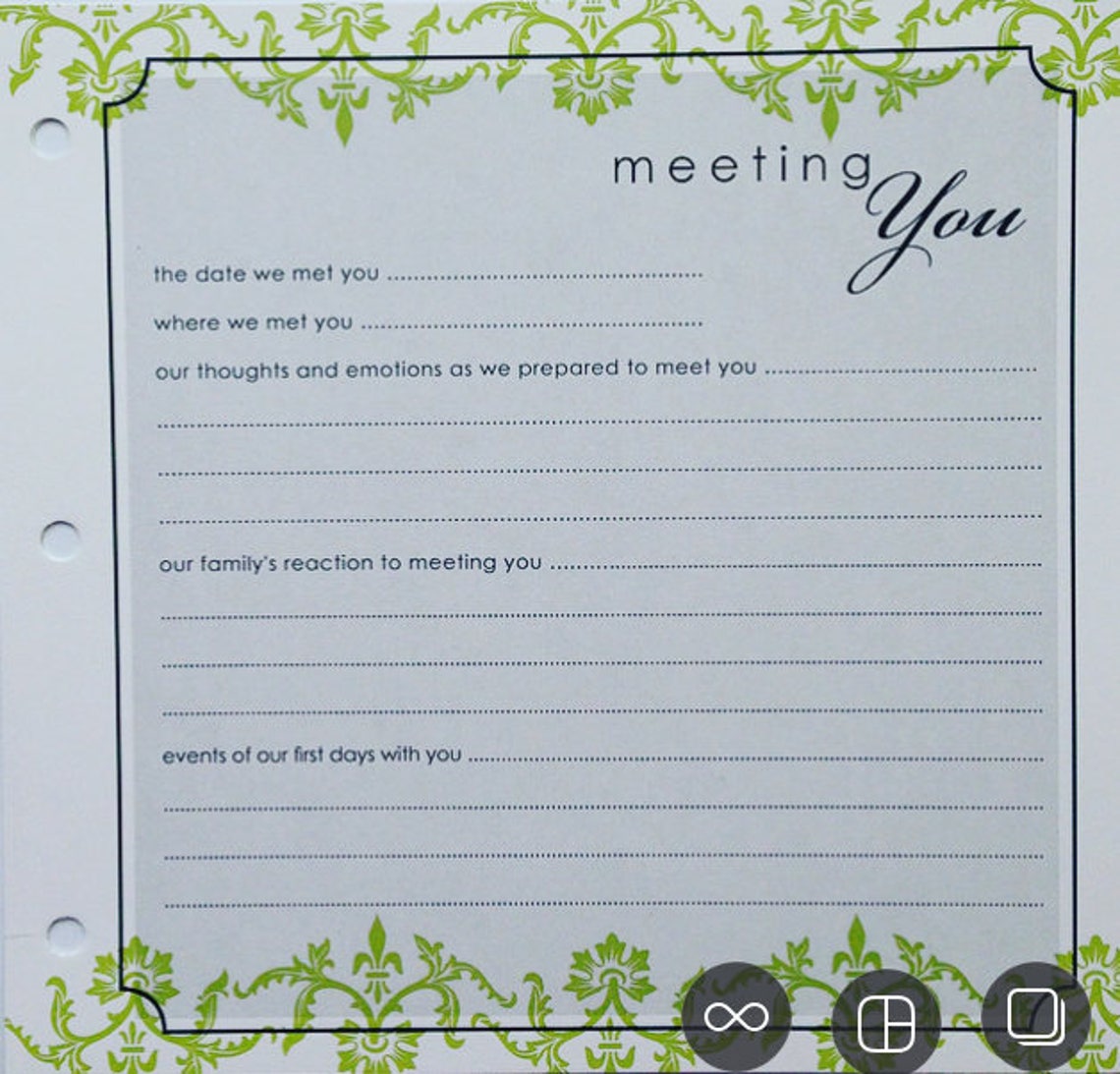 Adoption Page Additional Baby Book Page Pack - Etsy