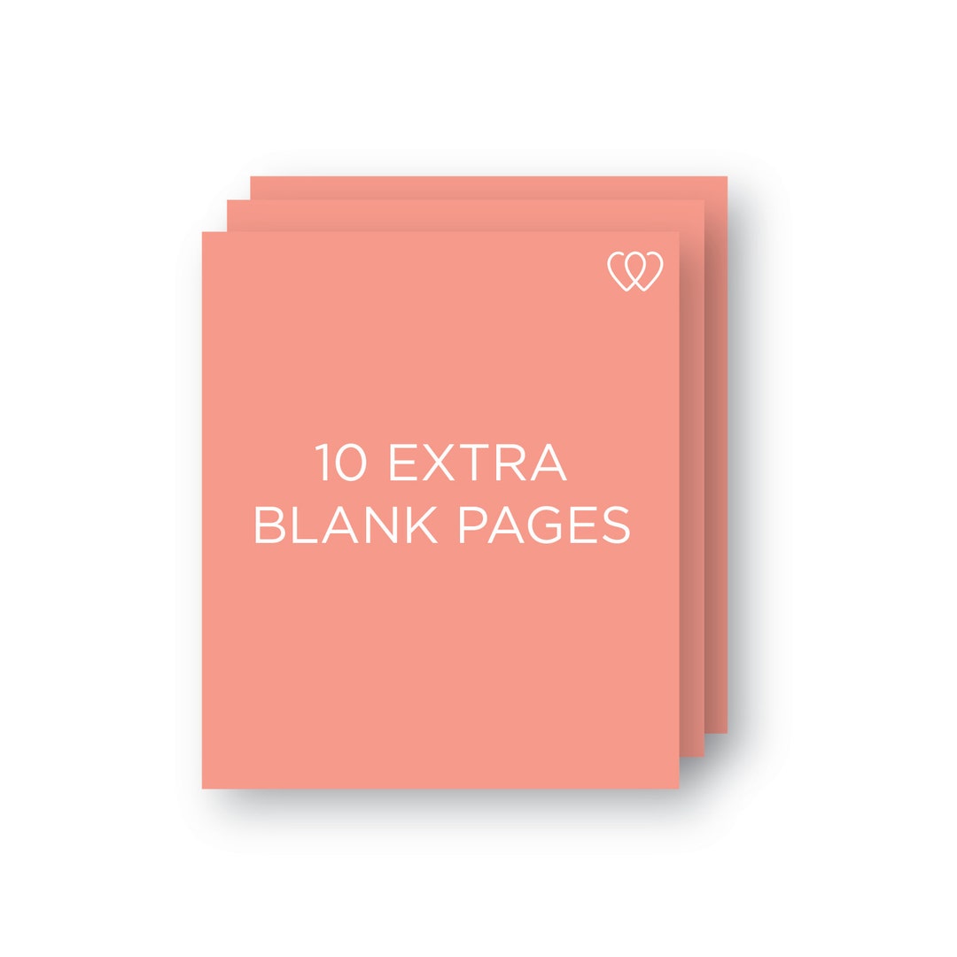10 Extra Blank Pages | Additional Baby Book Page Pack - Etsy