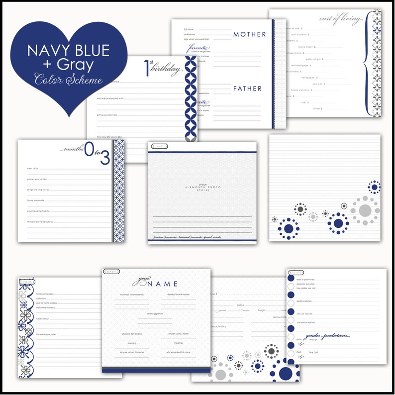 BABY BOOK | White Anchors Album - Etsy