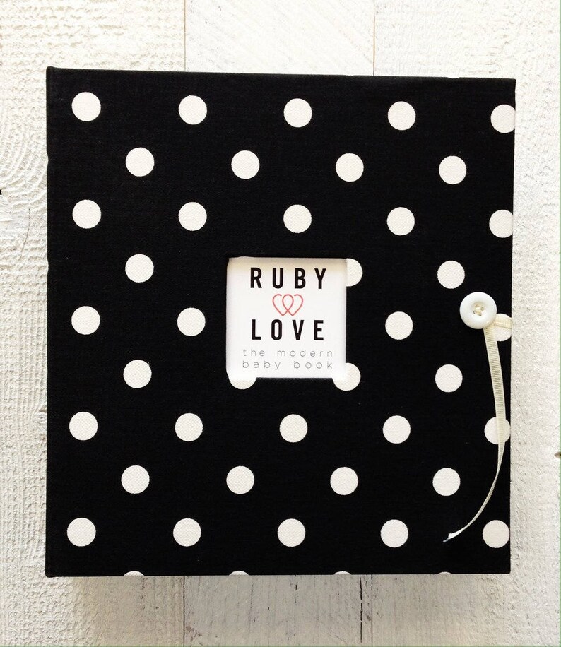 SCHOOL YEARS BOOK Black & White Polka Dot Album | Etsy