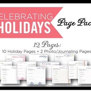 Celebrating Holidays Pack // Baby Book Additional Page Pack - Etsy