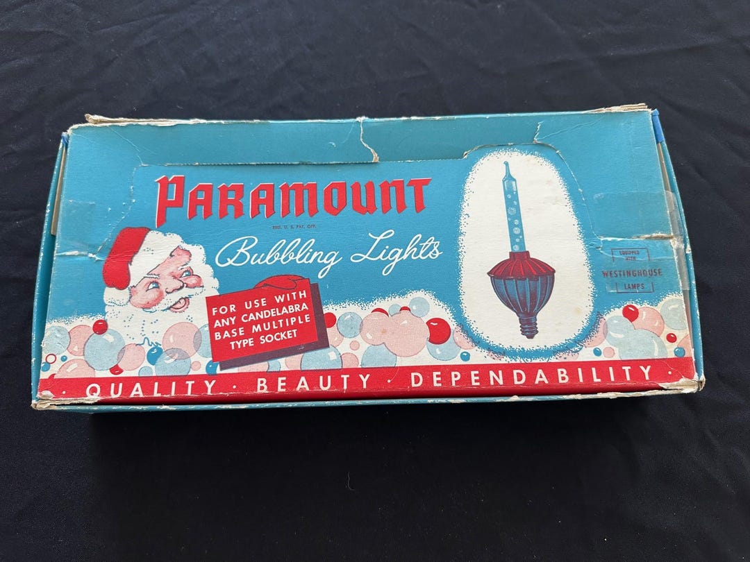 Vintage Christmas 10 BEAUTIFUL Paramount Saucer Oil Bubbling Lights ...