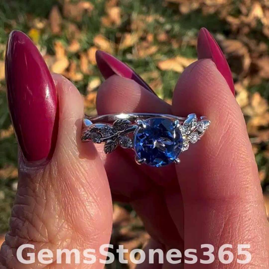 Royal Blue Gemstone Ring for Ladies 925 Sterling Silver High End Blue ...