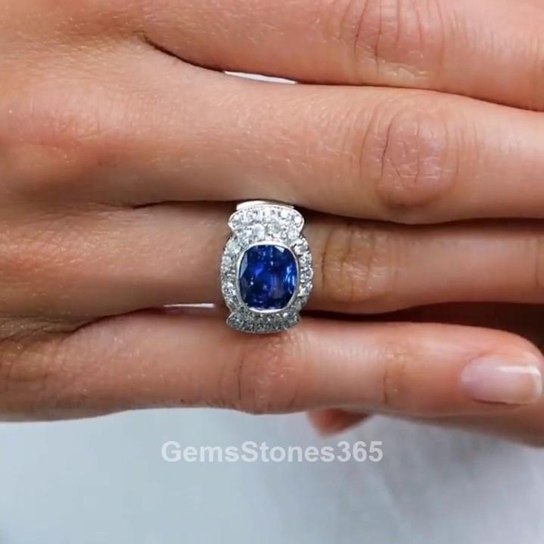 Unique Sapphire Ladies Ring Unique Design Sapphire Wedding Ring for Her ...