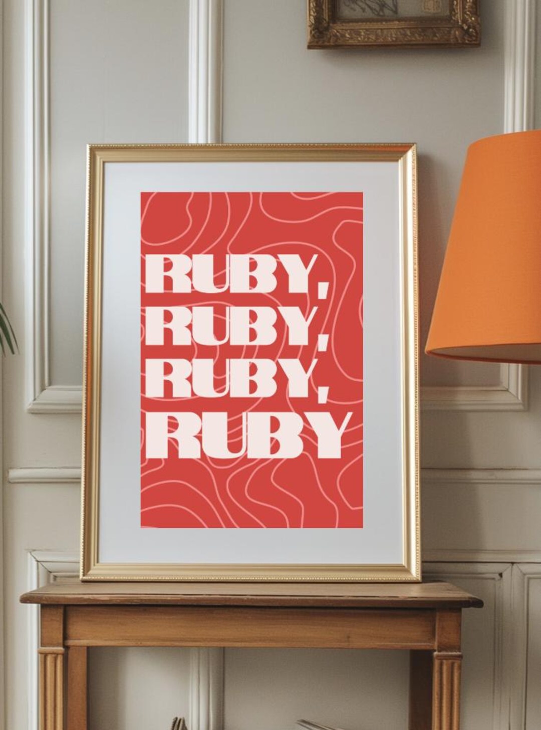 Kaiser Chiefs Ruby Lyric Print (no Frame) -, Home Decor, Music Lover ...