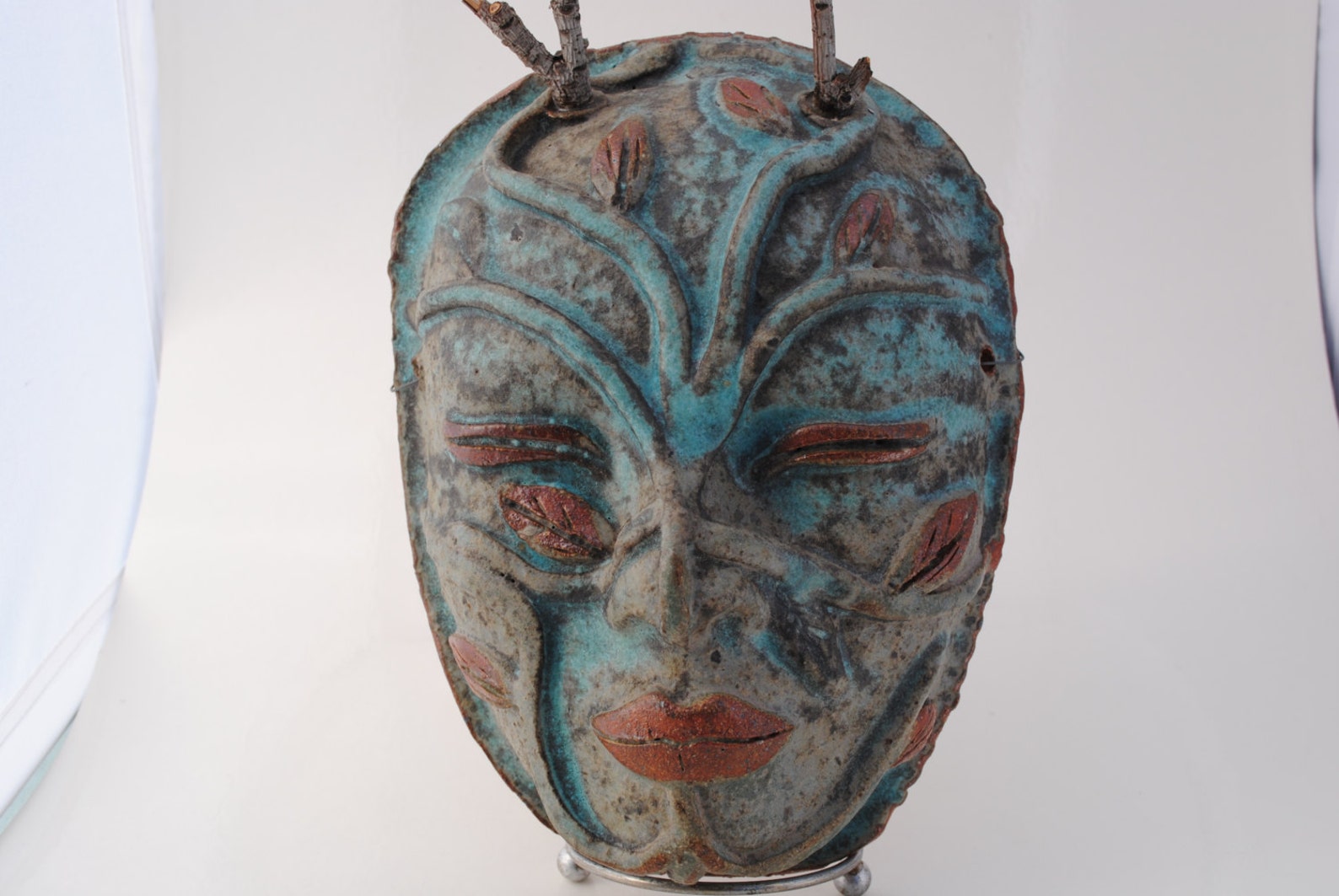 Máscara de cerámica de bosque máscara de jardín de arcilla de | Etsy