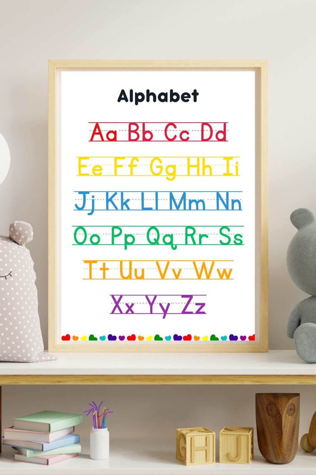 Colorful Alphabet Chart Poster - Digital File for Learning & Classroom ...