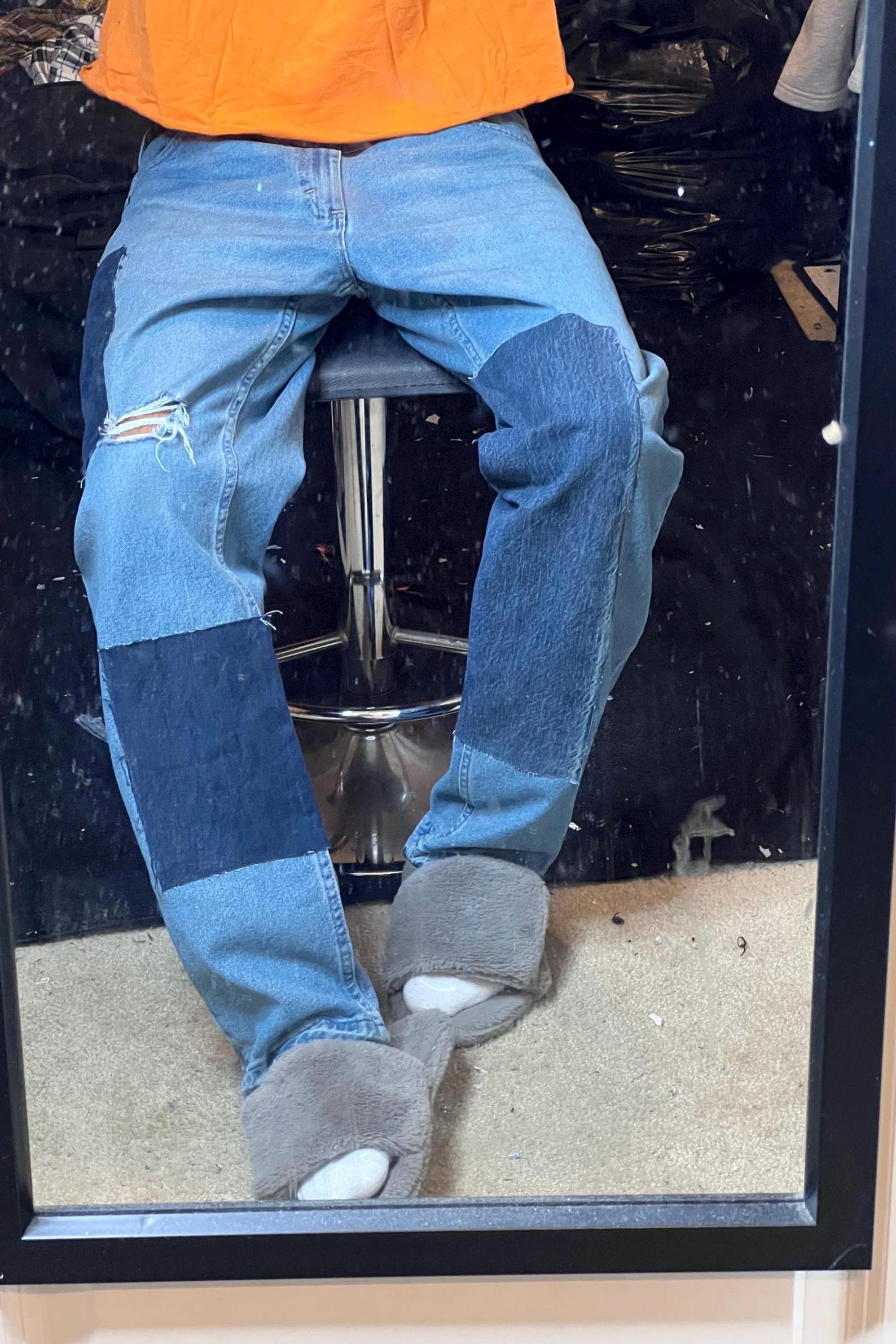 Custom Patchwork Jeans - Etsy