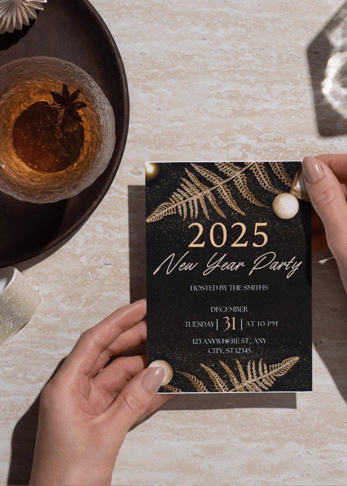 Elegant 2025 New Year Party Invitation – Digital Download - Etsy