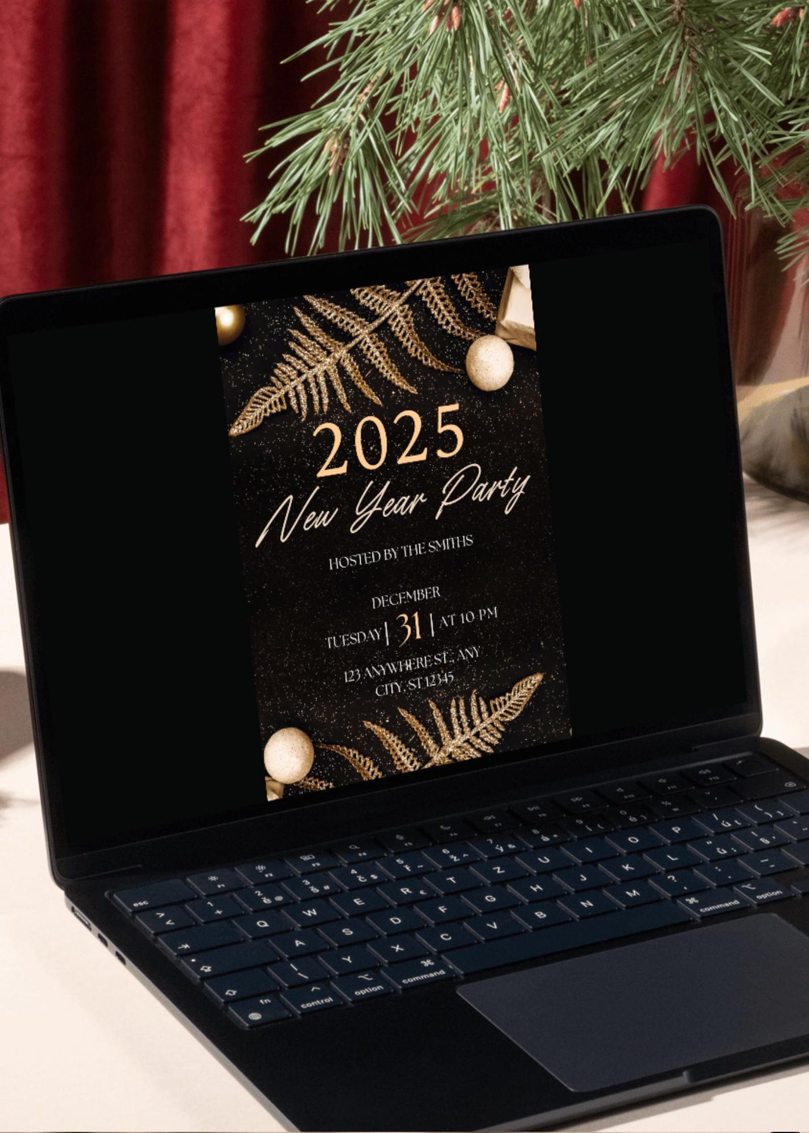 Elegant 2025 New Year Party Invitation – Digital Download - Etsy