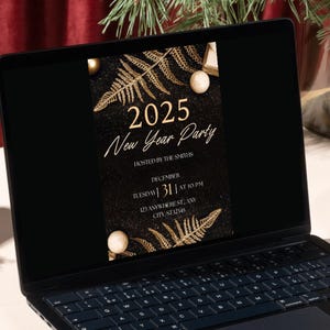 Elegant 2025 New Year Party Invitation – Digital Download - Etsy