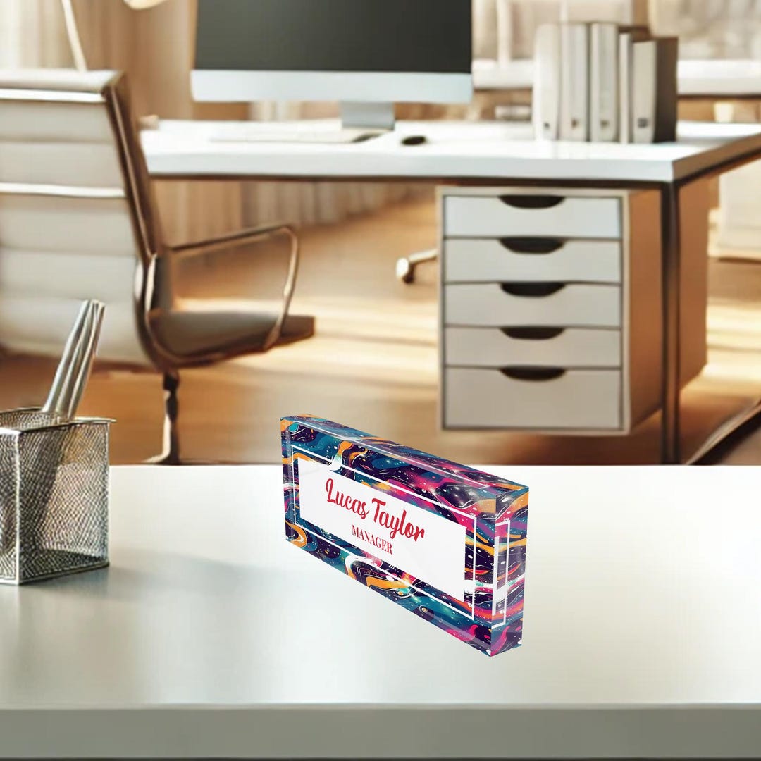 Personalized Acrylic Name Block, Job Office Decor, New Job Gift, Gift ...