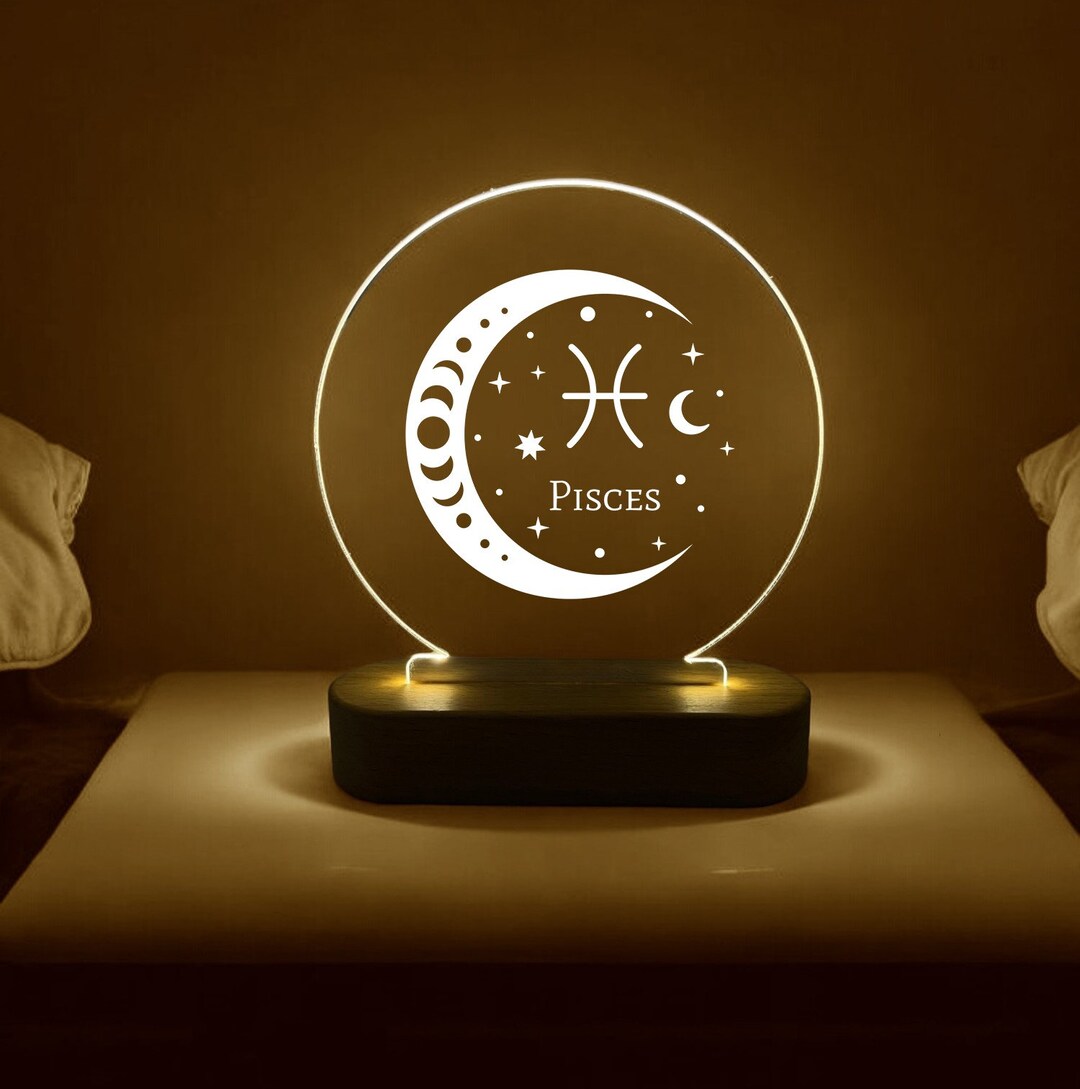 Star Map Led Night, Wedding Gift, Personalized Pisces Zodiac Sign ...